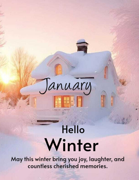 Hello Winter Flyer Template 2025 | PosterMyWall