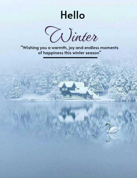 Hello Winter Flyer Template 2025 | PosterMyWall