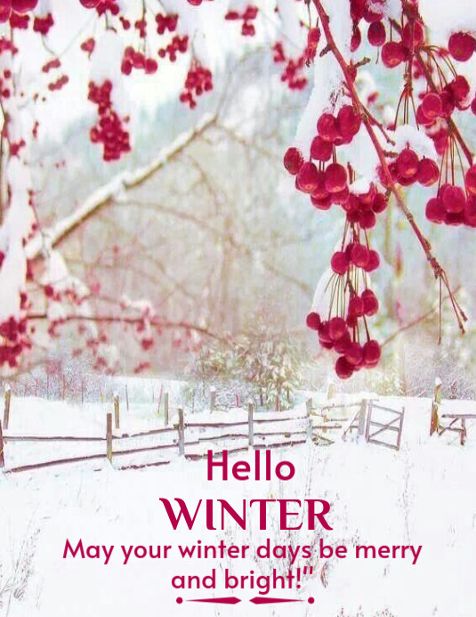 Hello Winter Flyer Template 2025 | PosterMyWall