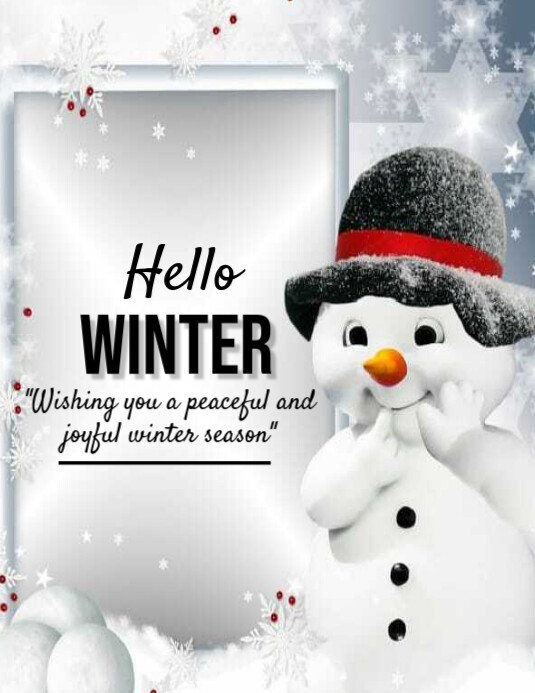 Hello Winter Flyer Template 2025 | PosterMyWall