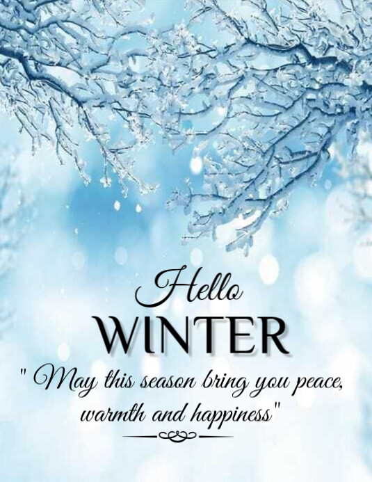 Hello Winter Flyer Template 2025 | PosterMyWall