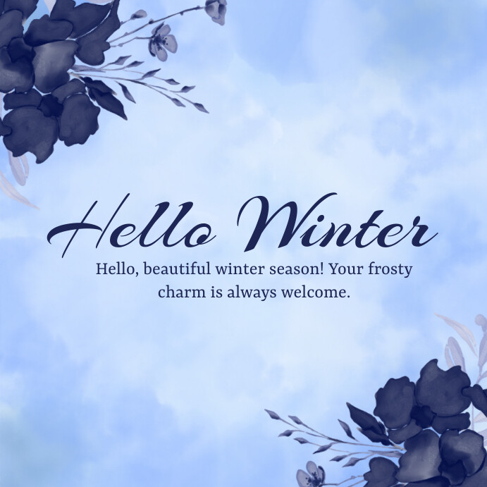 Hello Winter Instagram post Template | PosterMyWall
