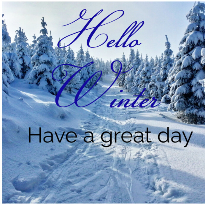 Hello winter Instagram post Template | PosterMyWall