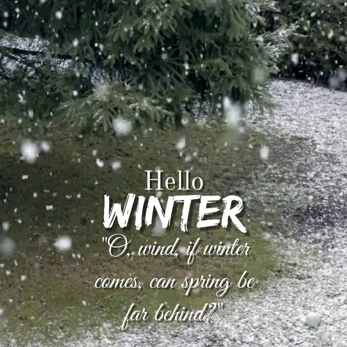 Hello Winter Instagram post Template | PosterMyWall