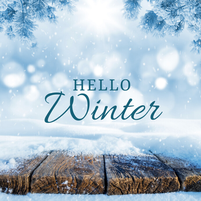 Plantilla de Hello Winter Instagram post | PosterMyWall