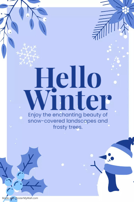 Hello Winter Instagram post Template | PosterMyWall
