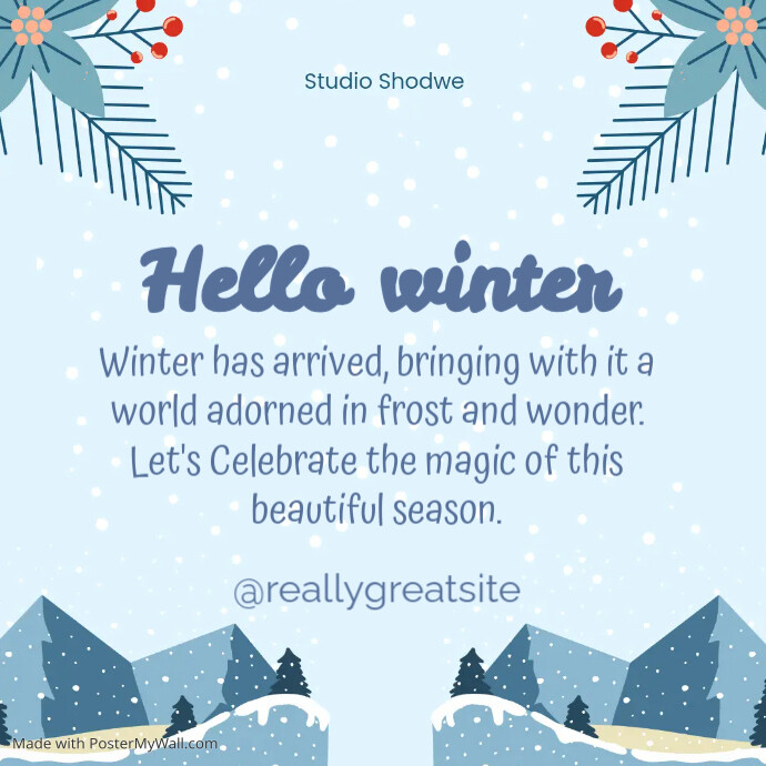 Copy of Hello winter Instagram post | PosterMyWall