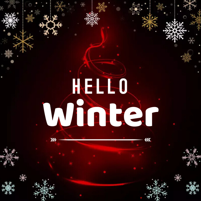 Plantilla de Hello Winter Instagram post | PosterMyWall