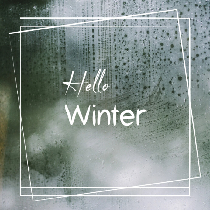 Hello winter Instagram post online greeting cards Template | PosterMyWall