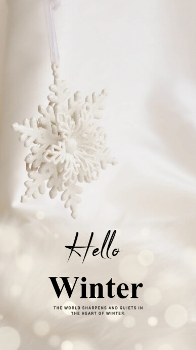 Hello winter Instagram post online greeting cards Template | PosterMyWall