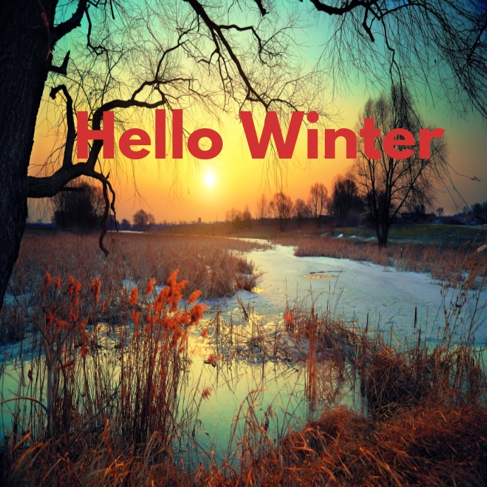 Hello winter Instagram post template | PosterMyWall