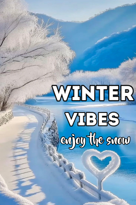 Hello Winter Poster 2025 Template | PosterMyWall