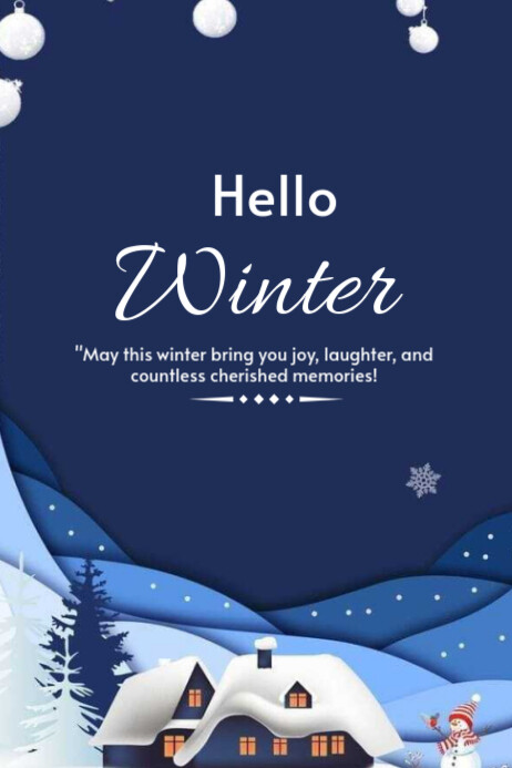 Copy of Hello Winter Poster 2025 | PosterMyWall