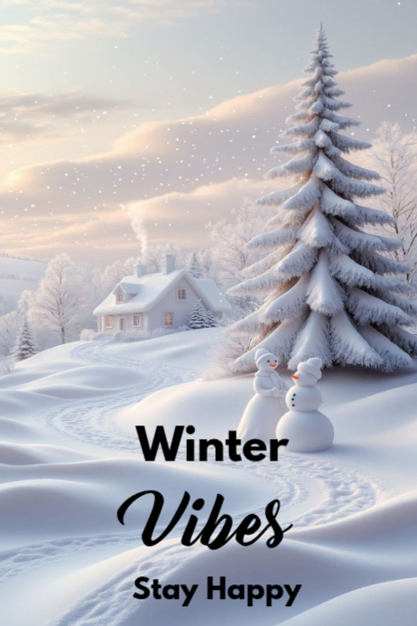Hello winter poster design template | PosterMyWall