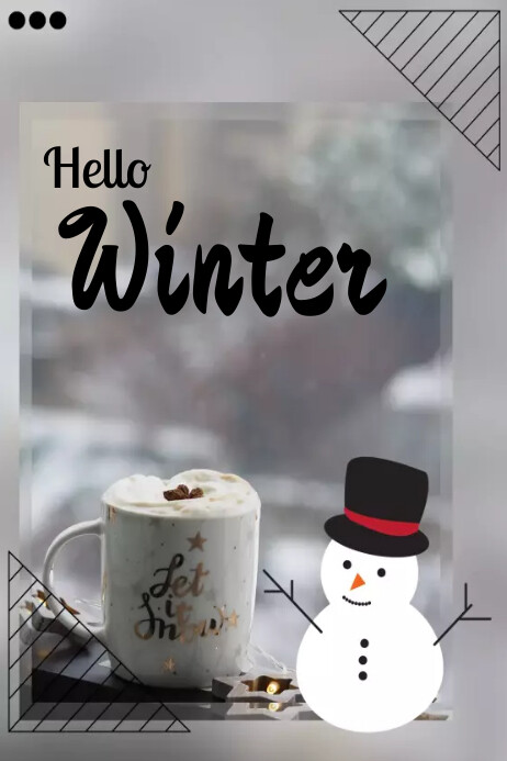 Plantilla de Hello Winter Poster | PosterMyWall