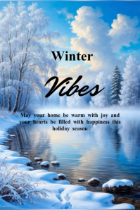 Plantilla de Hello winter poster design template | PosterMyWall