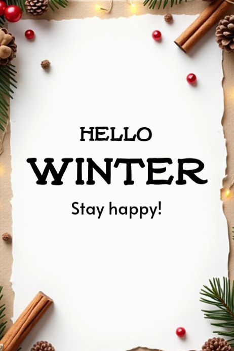 hello winter poster Template | PosterMyWall