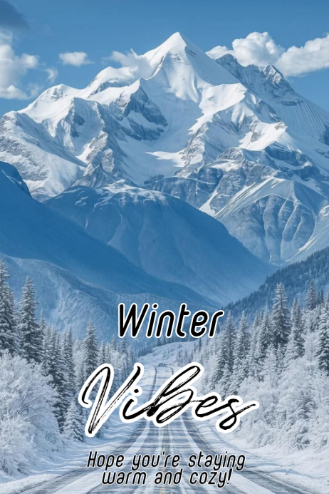Hello winter poster design template | PosterMyWall
