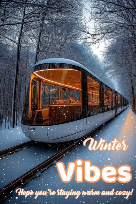Hello winter poster design template | PosterMyWall