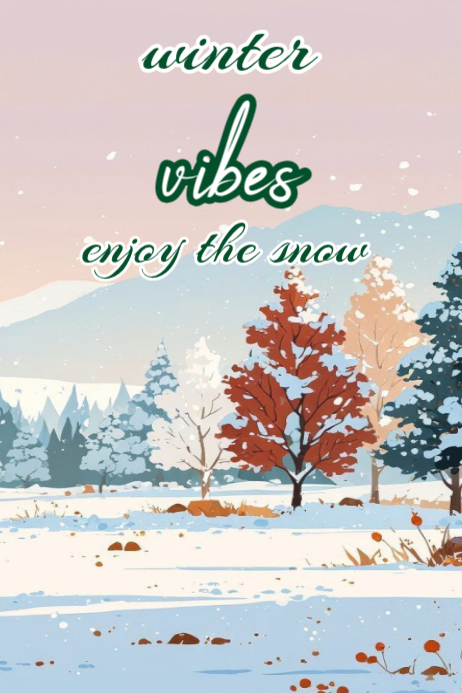 Hello winter poster design template | PosterMyWall