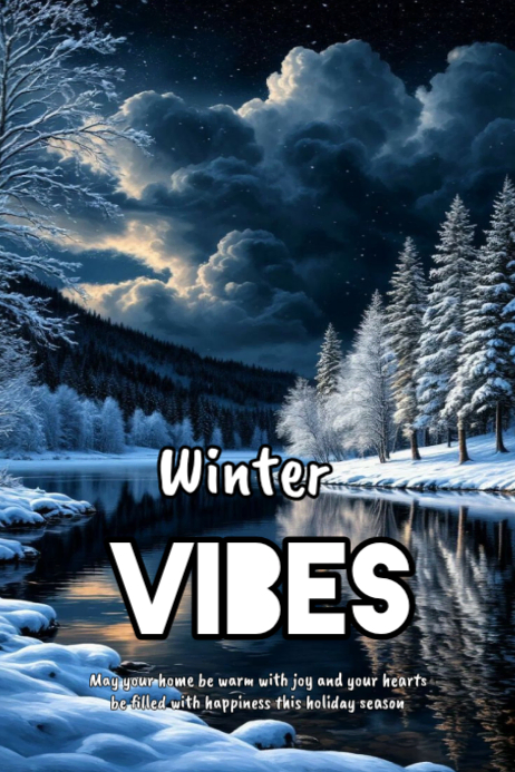 Hello winter poster design template | PosterMyWall