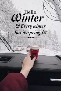 Hello Winter Template | PosterMyWall