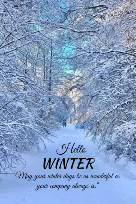 Copy of Hello Winter Poster Template 2025 | PosterMyWall