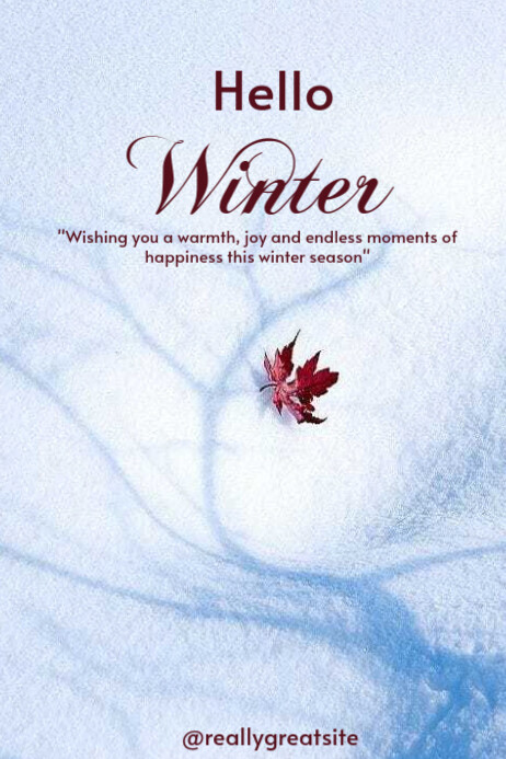 Modèle Hello Winter Poster Template 2025 | PosterMyWall