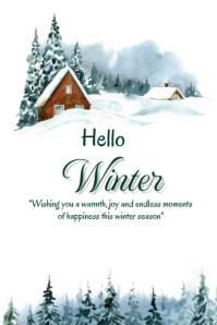 Hello Winter Poster Template | PosterMyWall