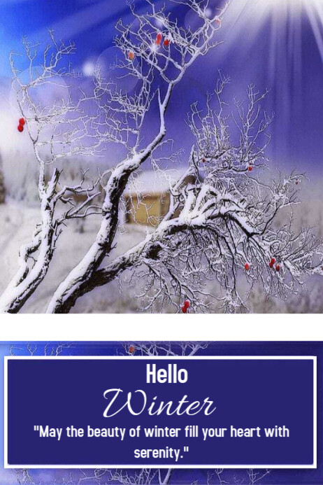 Hello Winter Poster Template 2025 | PosterMyWall
