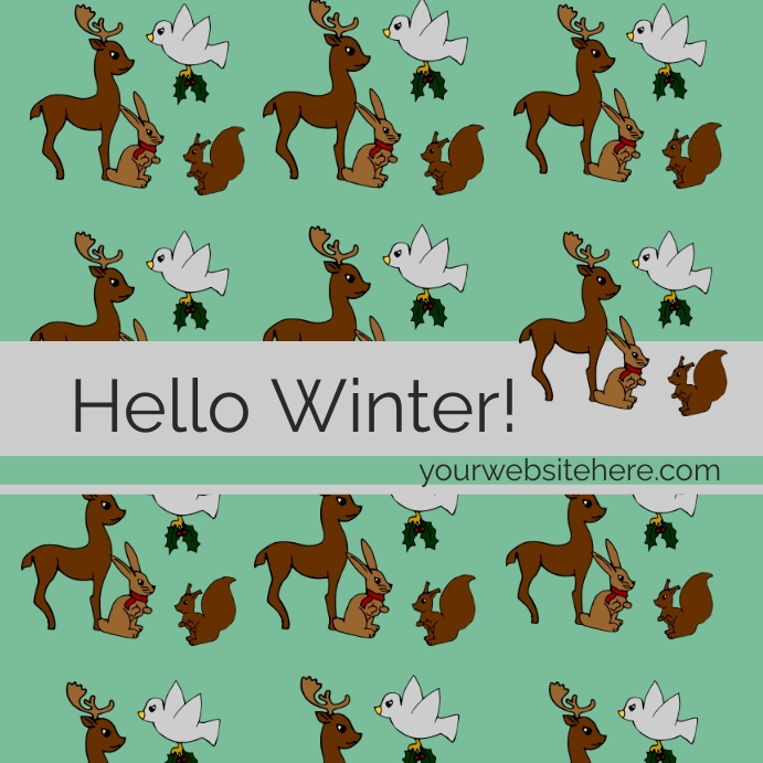 hello winter square Template | PosterMyWall