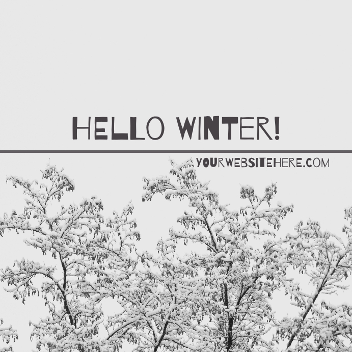 hello winter square Template | PosterMyWall