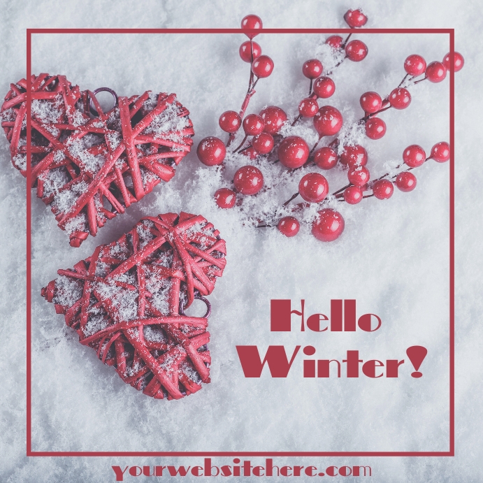 Plantilla de Hola Winter Square | PosterMyWall