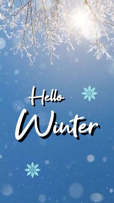 Hello Winter Template | PosterMyWall