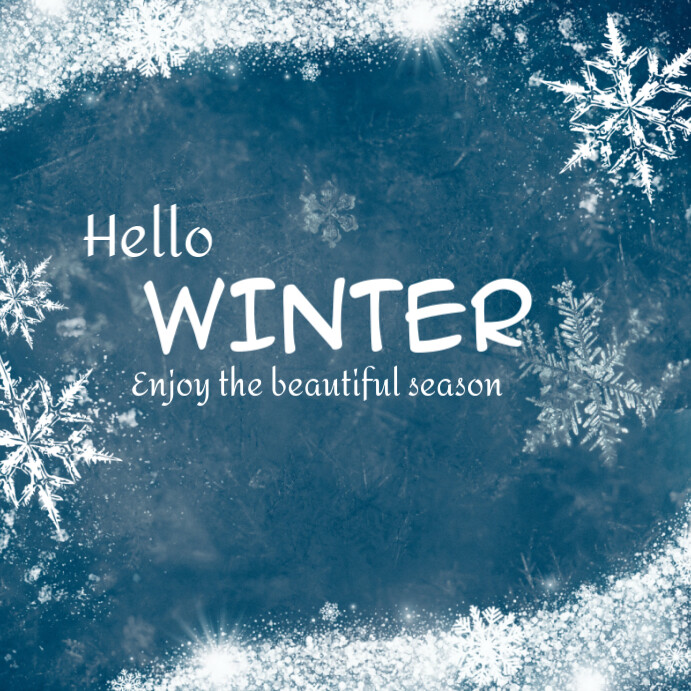 Hello winter template | PosterMyWall