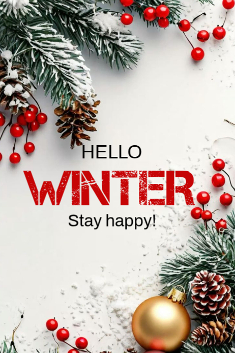 hello winter template | PosterMyWall