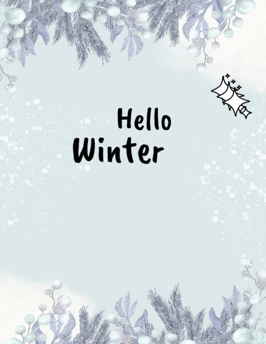 Hello Winter Template Flyer (us Letter) | PosterMyWall