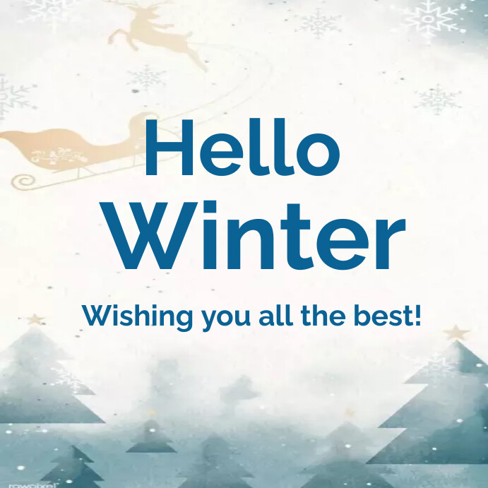 Hello winters, poster, template | PosterMyWall