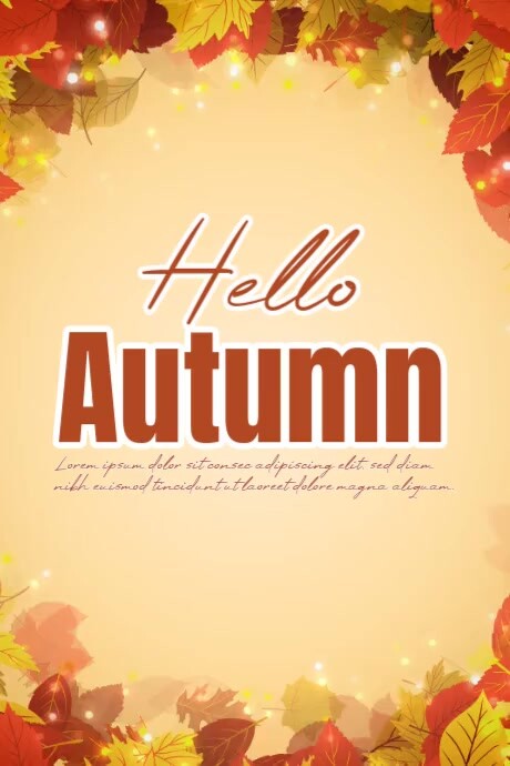 Hellow Autumn Greetings Template | PosterMyWall