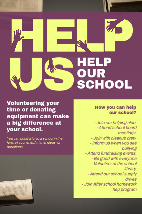 Help School Flyer Design Template | PosterMyWall