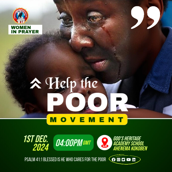 Copy of Help the Poor Church flyer | PosterMyWall
