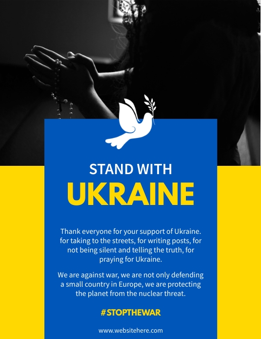Help Ukraine donation drive poster Template | PosterMyWall
