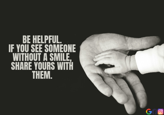 Plantilla de HELPFUL AND SHARE QUOTE TEMPLATE | PosterMyWall