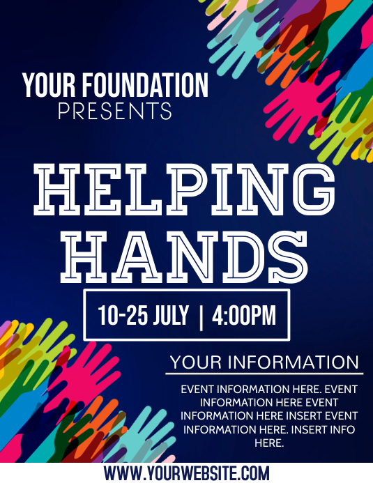 Copy of Helping hands | PosterMyWall