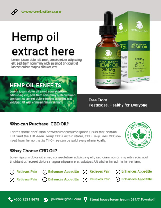 Copy of Hemp Oil | PosterMyWall