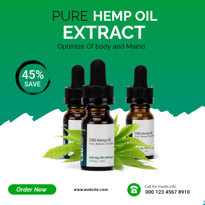 Copy of Hemp Oil | PosterMyWall