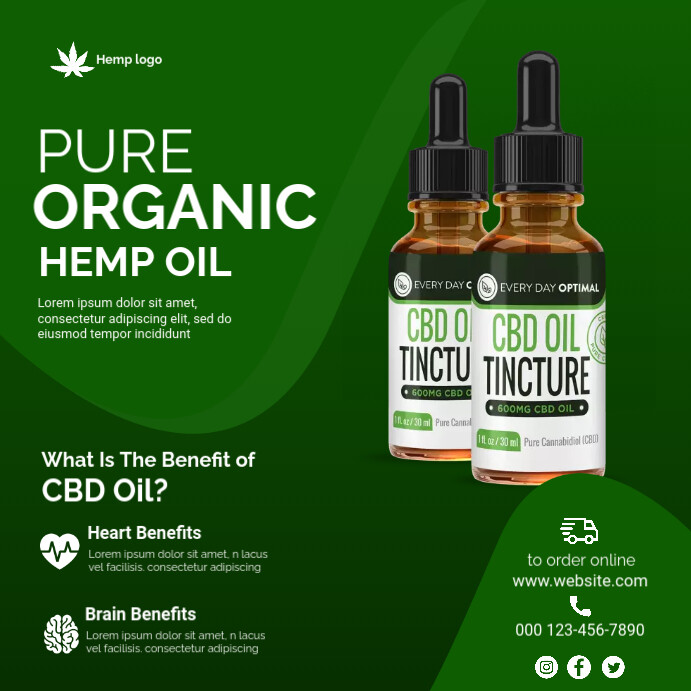 Copy of Hemp oil | PosterMyWall