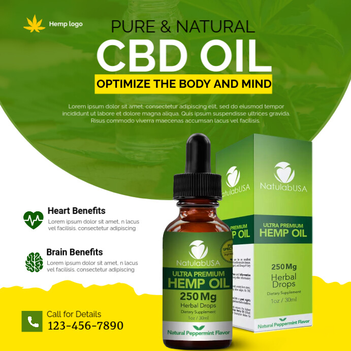 Hemp oil Template | PosterMyWall