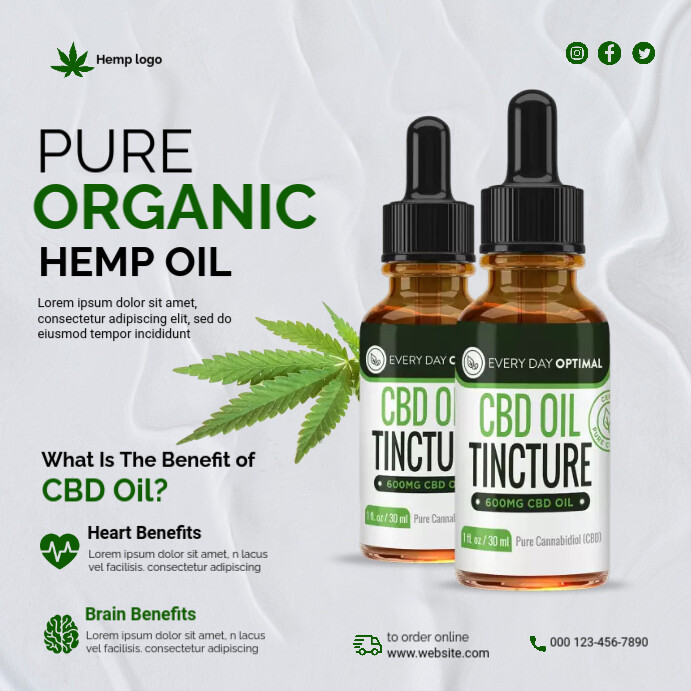 Hemp oil Template | PosterMyWall