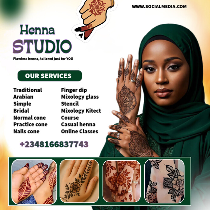 Henna Design Template | PosterMyWall